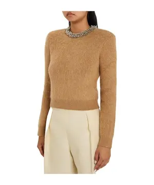 SELF-PORTRAIT Bead-embellished Knit Jumper