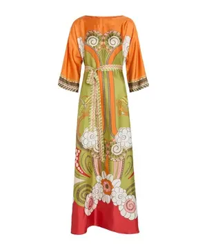 La DoubleJ Printed Silk Maxi Dress - Multicolor