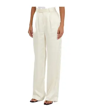 SELF-PORTRAIT Straight-leg Satin Trousers