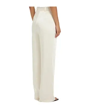 SELF-PORTRAIT Straight-leg Satin Trousers