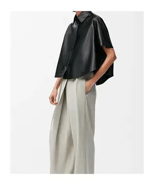 Loewe Short Sleeve Trapeze Shirt In Nappa Lambskin