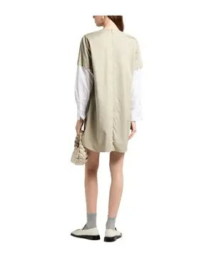 Max Mara Two-tone Trumpet Skirt With Long Sleeves And Pockets