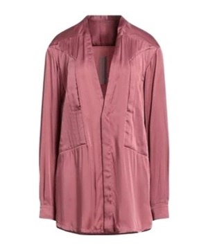 Rick Owens Solid-color Satin Long Shirt - Pink
