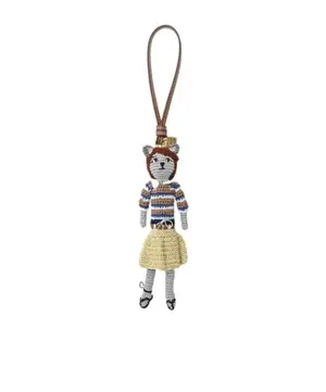 Miu Miu Crochet Character Accessory - Tan/gold