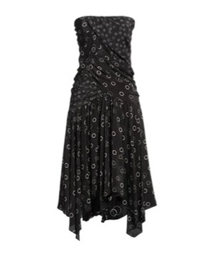 Isabel Marant Étoile Crepe Frills Two-tone Deep Neckline Sleeveless Mini Dress - Black