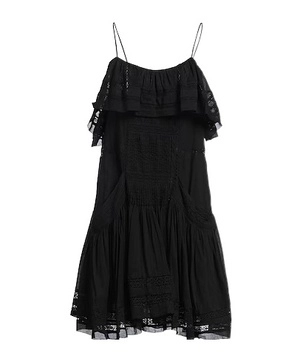 Isabel Marant Étoile Sleeveless Lace Tiered Dress - Black