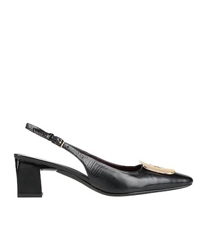 Tory Burch Leather Block Heel Mary Jane Slingbacks