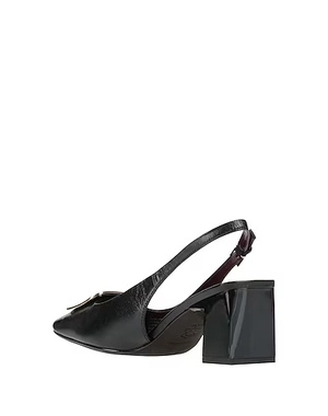 Tory Burch Leather Block Heel Mary Jane Slingbacks