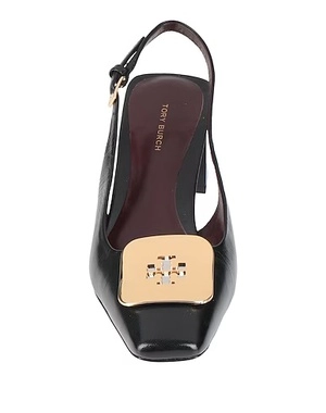 Tory Burch Leather Block Heel Mary Jane Slingbacks