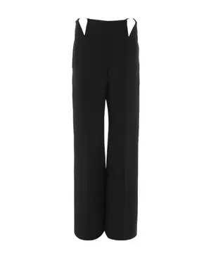 DION LEE V-wire Straight-leg Cut-out Trousers
