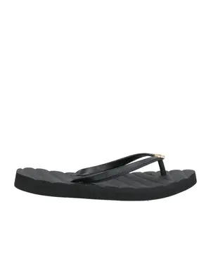 Tory Burch Plain Colour Flip Flops - Black