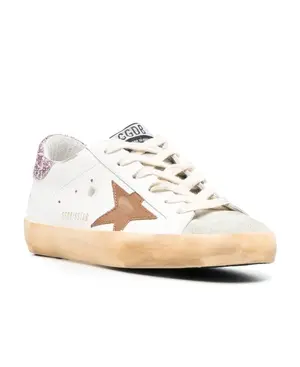 GOLDEN GOOSE Super-star Sneakers With Glitter Heel Tab