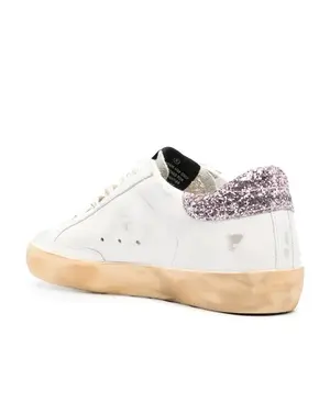 GOLDEN GOOSE Super-star Sneakers With Glitter Heel Tab