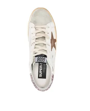 GOLDEN GOOSE Super-star Sneakers With Glitter Heel Tab