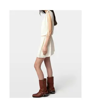 Zadig&Voltaire Alanis Crochet-knit Minidress With Cutout Wing Pattern