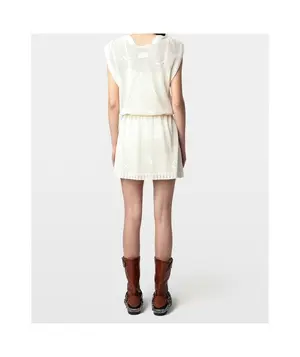 Zadig&Voltaire Alanis Crochet-knit Minidress With Cutout Wing Pattern