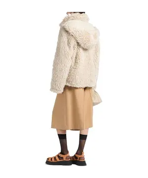 Marni Teddy Fleece Zip-up Hooded Jacket