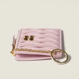Miu Miu Matelassé Nappa Leather Card Holder