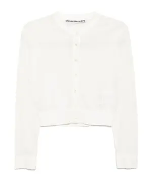 Alexander Wang Crystal-embellished Cropped Top - White