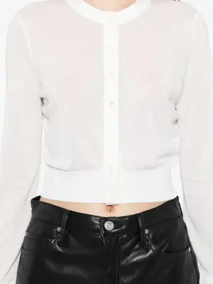 Alexander Wang Crystal-embellished Cropped Top