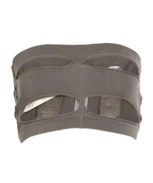 Rick Owens Strapless Distressed Knit Top