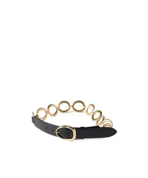 Miu Miu Leather And Metal Belt - Black
