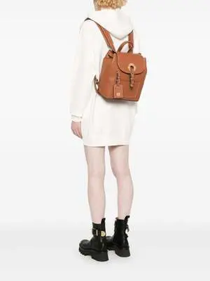 Moschino Logo Engraved Buckle Fastened Backpack