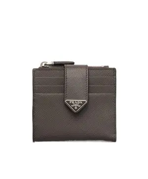 Prada Saffiano Leather Card Holder - Black