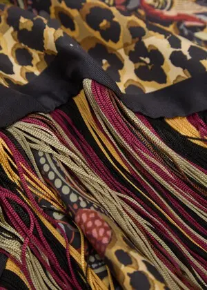 Etro Printed Fringed Silk Scarf