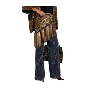 Etro Printed Fringed Silk Scarf