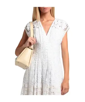 Tory Burch Solid Color Pleated Dress