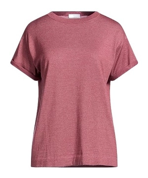 Brunello Cucinelli Metallic Crewneck Short Sleeve Jumper - Pink