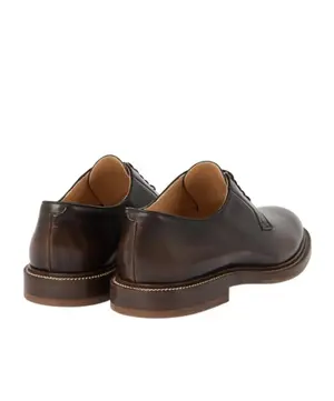 Brunello Cucinelli Burnished Leather Derby Shoes