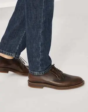 Brunello Cucinelli Burnished Leather Derby Shoes