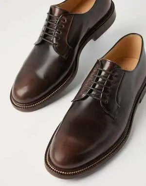 Brunello Cucinelli Burnished Leather Derby Shoes