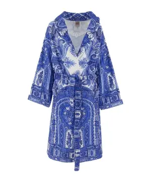 Etro Paisley Print Bathrobe - Blue
