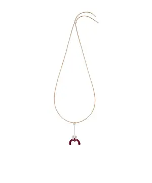 Loewe Sitting Doll Pendant In Sterling Silver And Crystals