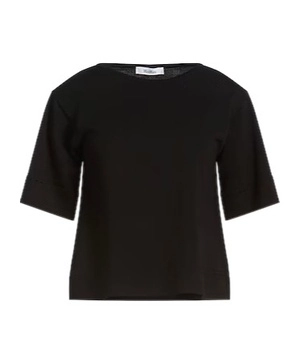 Max Mara Solid Knit Short-sleeve Top - Black