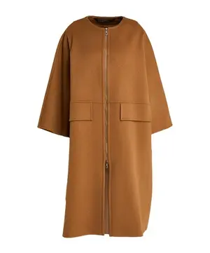 Max Mara Minimalist Solid-color Cashmere Coat - Brown