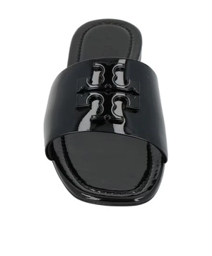 Tory Burch Minimal Patent Leather Slides - Black