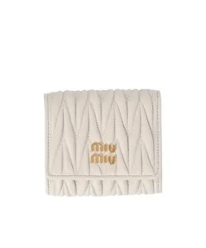 Miu Miu Small Matelassé Nappa Leather Wallet