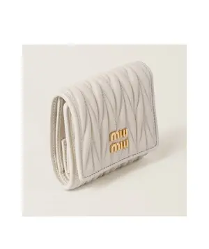 Miu Miu Small Matelassé Nappa Leather Wallet