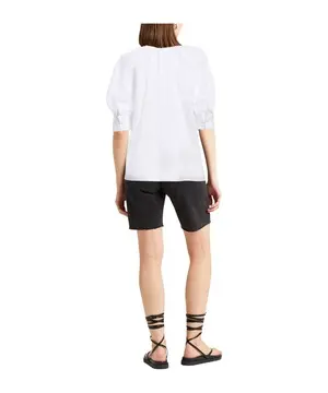 Max Mara Short Sleeve Top With Tie Detail - White