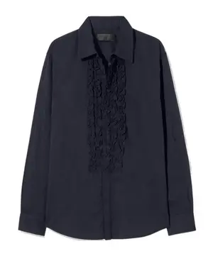 NILI LOTAN Nathael Ruffled Shirt
