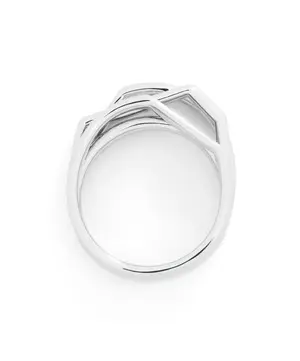 Loewe Stacked Ring In Sterling Silver And Enamel