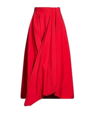 Brunello Cucinelli Solid Color Asymmetrical Mini Skirt - Red