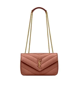 Saint Laurent Loulou Small Matelassé Lambskin Shoulder Bag - Hydrangeas