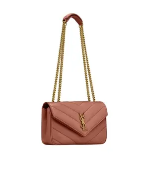 Saint Laurent Loulou Small Matelassé Lambskin Shoulder Bag