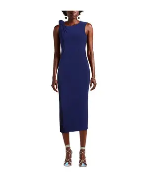 Sportmax Sleeveless Crewneck Jersey Midi Dress