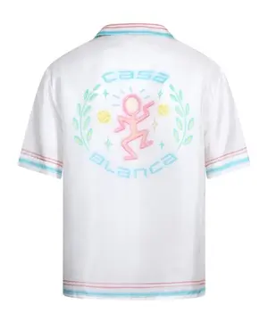 Casablanca Printed Short-sleeved Shirt - White